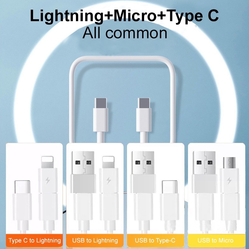 MULTICABLE 6 IN 1 - 3A FAST CHARGE USB CABLE WITH SIM CARD STORAGE ...