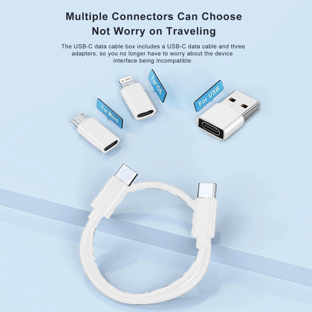 MULTICABLE 6 IN 1 - 3A FAST CHARGE USB CABLE WITH SIM CARD STORAGE ...